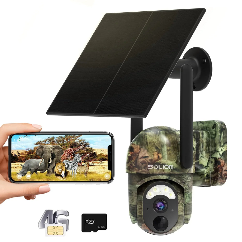 SOLIOM S50 4G Cellular Trail Camera,No WiFi Wireless Outdoor Security ...