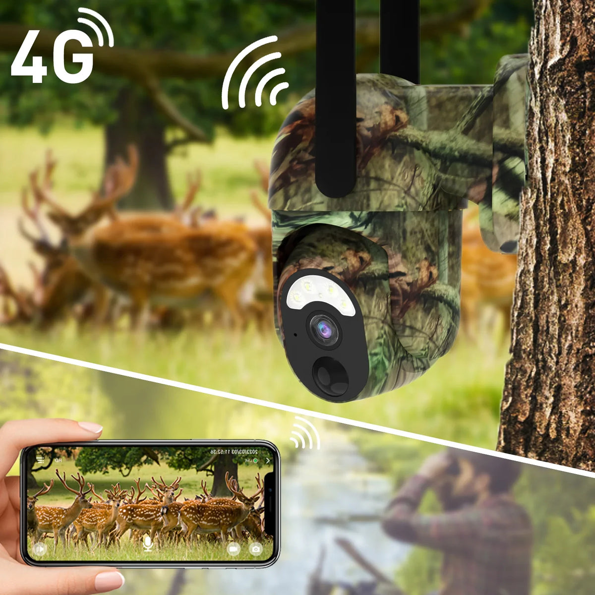 SOLIOM S50 4G Cellular Trail Camera,No WiFi Wireless Outdoor Security ...