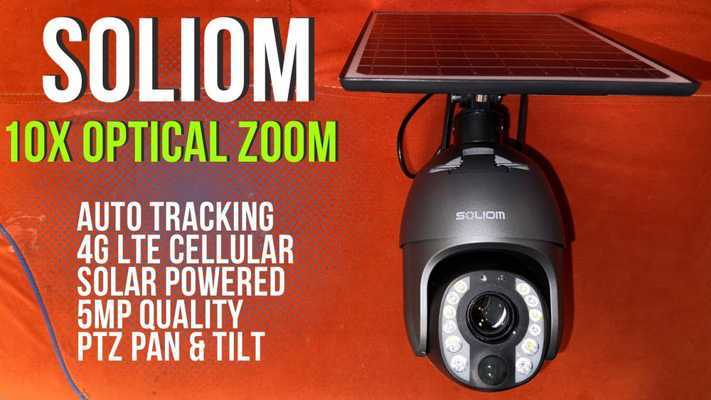 Soliom S600-C10X: 10X Zoom WiFi Security Camera(Solar Powered)