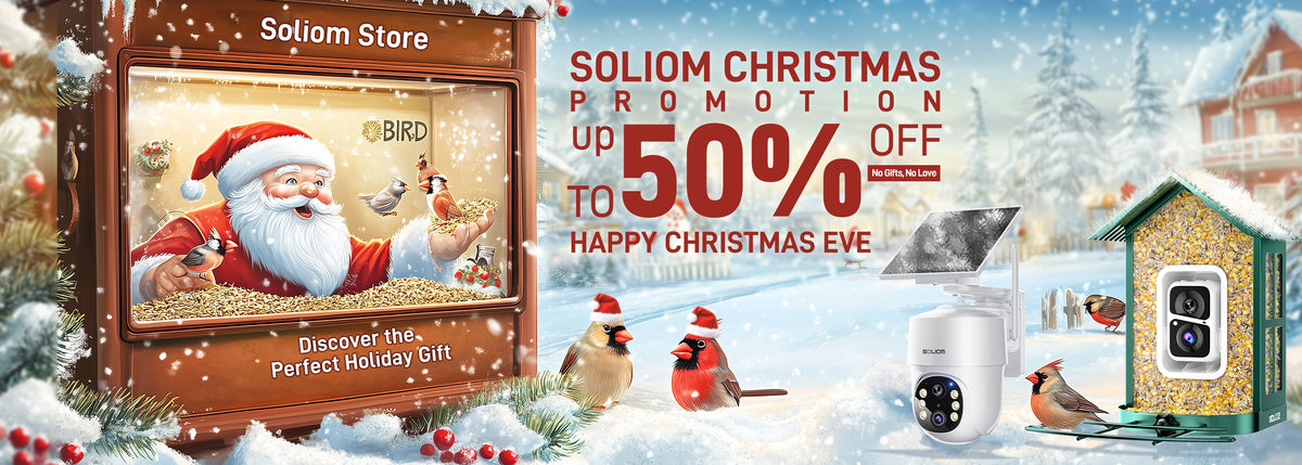 Soliom Outdoor Wireless 4G Security Cameras and Bird Feeder Cameras